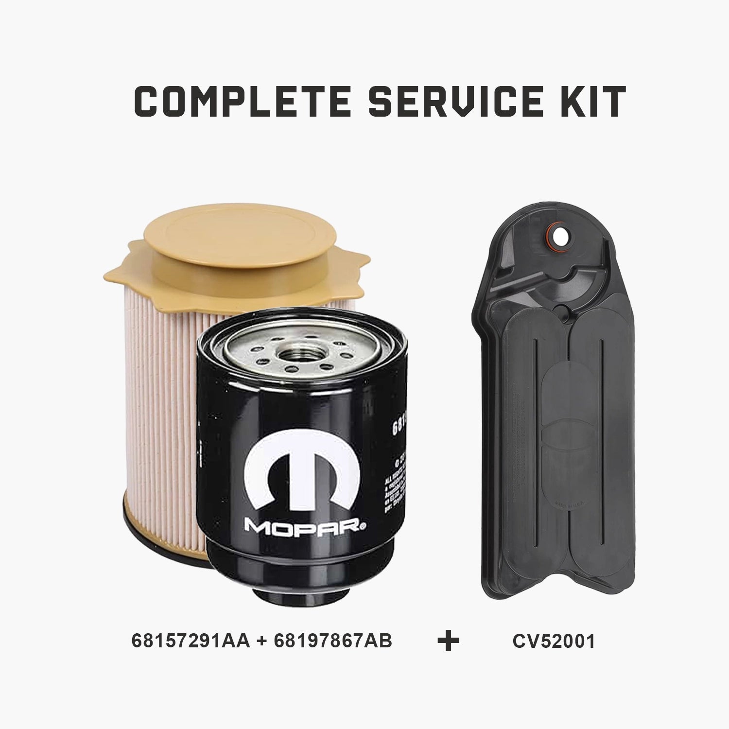 Dodge Ram 6.7 Liter Diesel Fuel Filter Water Separator Set + CV52001 6 ...